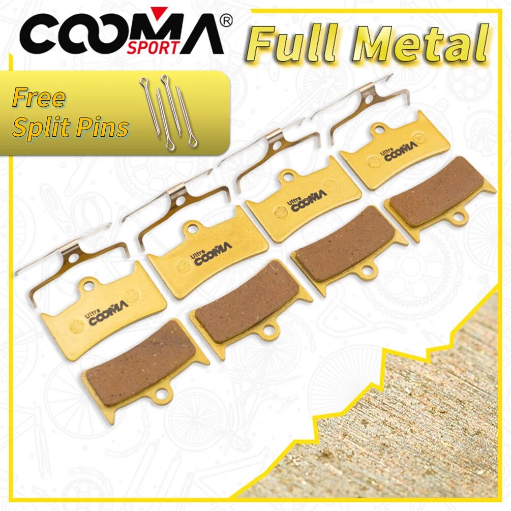 Тормозные колодки COOMA SPORT M4 для HOPE Tech Evo V4, золотые, 4 пары