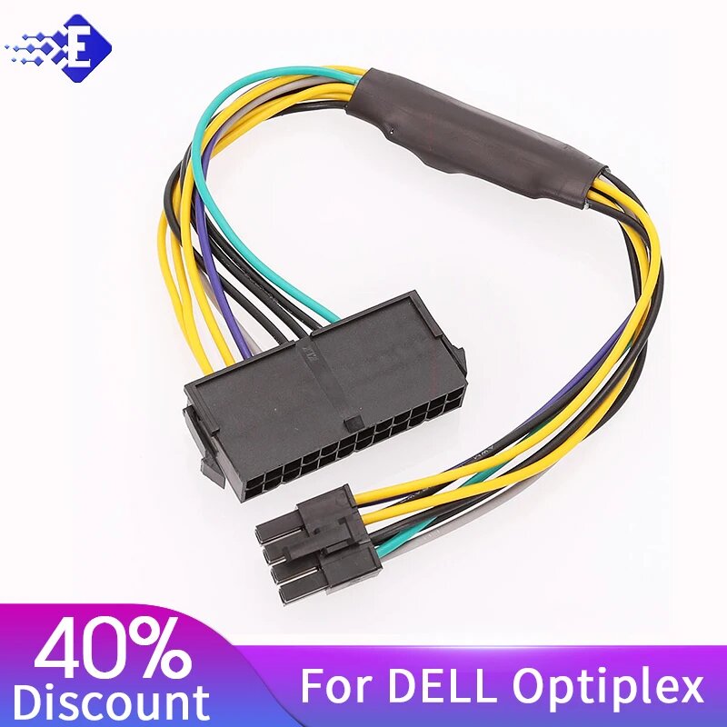 1 шт. для DELL Optiplex 3020 7020 9020 T1700, серверный адаптер, кабель питания, шнур 30 см ATX, 24-контактный разъем для материнской платы, 8-контактный разъем