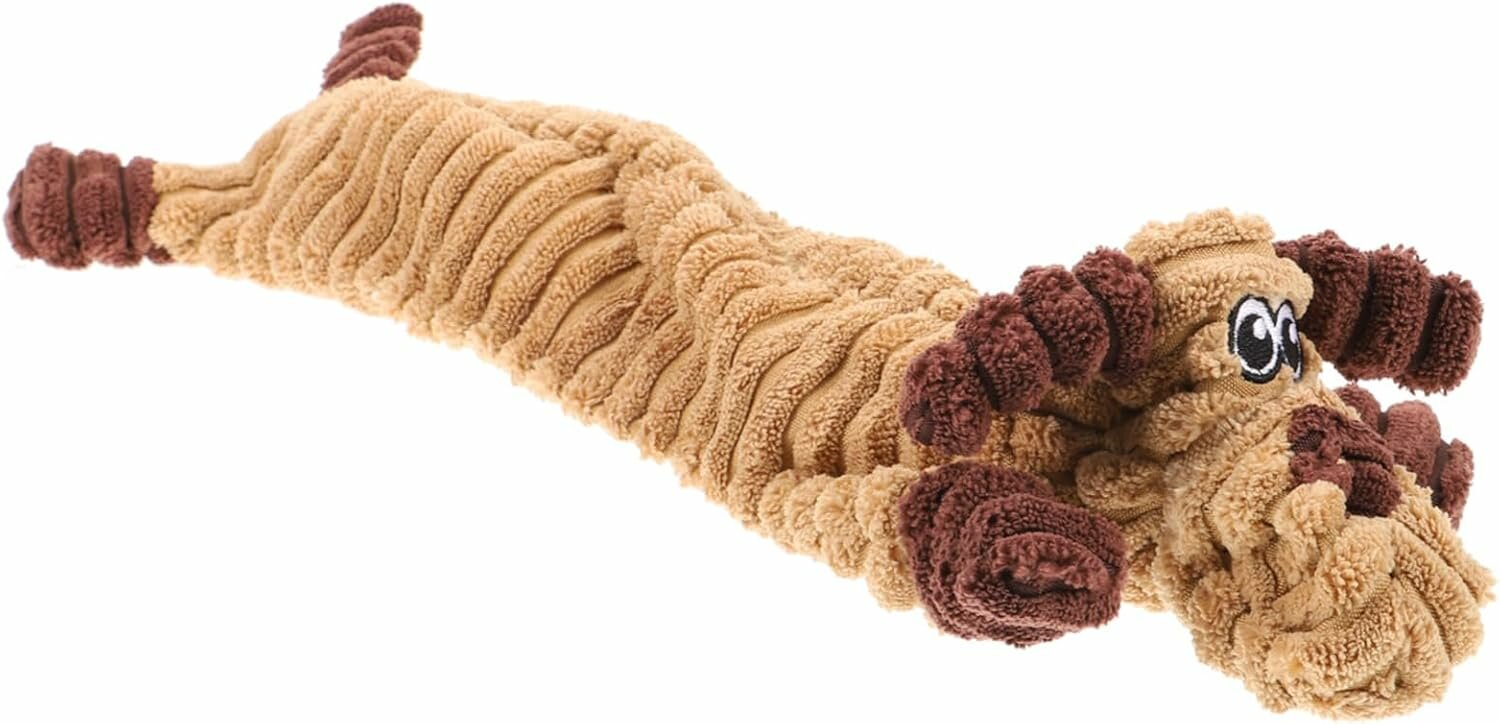 DINGXIAN Игрушка для собак с пищалкой, мягкое плюшевое животное, жевательная для щенков, укрепление зубов, интерактивная