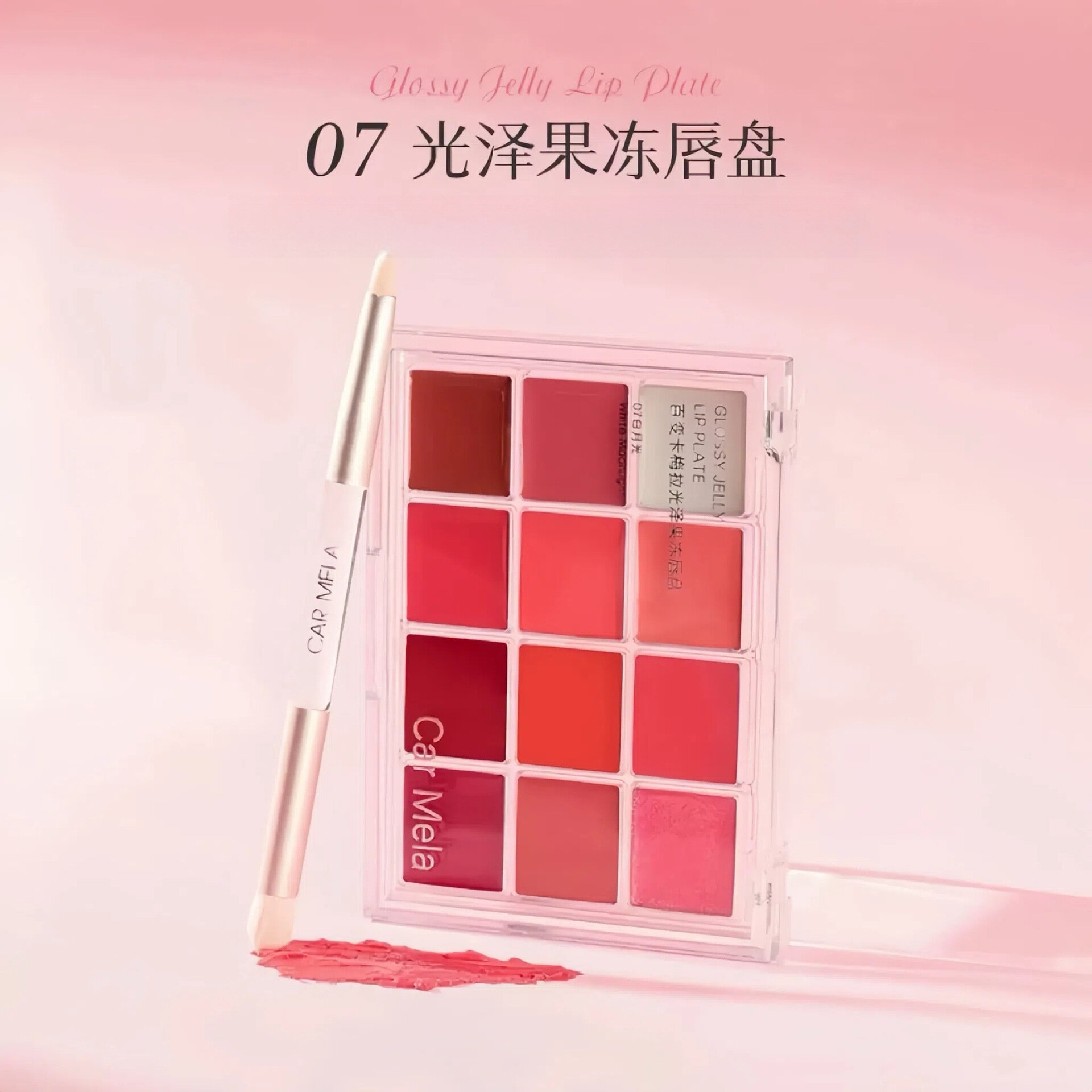 CAR MELA Универсальная палетка бархатных матовых помад Carmela 09 Eternal Flower, 12-цветная палетка для губ, помада, блеск для губ