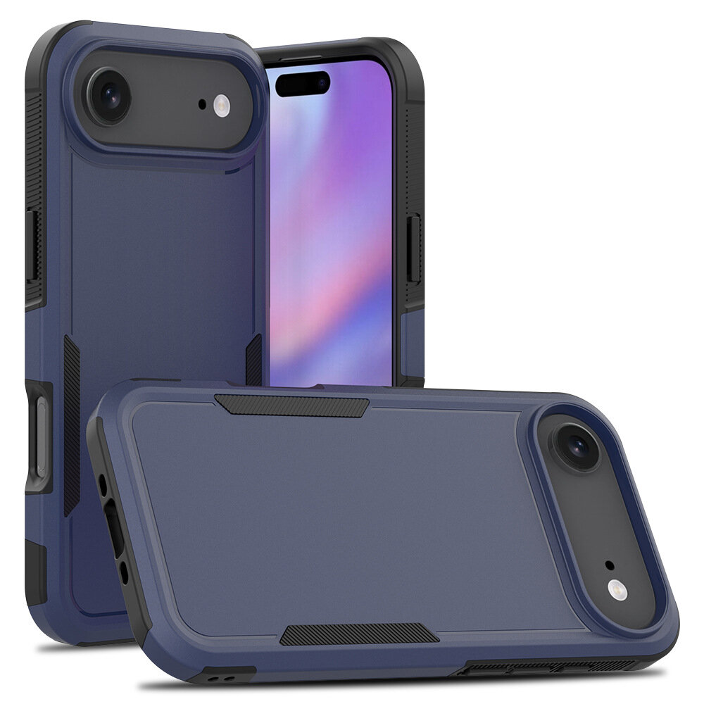 HOTNTU Launch iPhone 17 Серию Ударопрочный Чехол с TPU+PC Материал Черный/Светло-зеленый/Фиолетовый/Глубокий синий