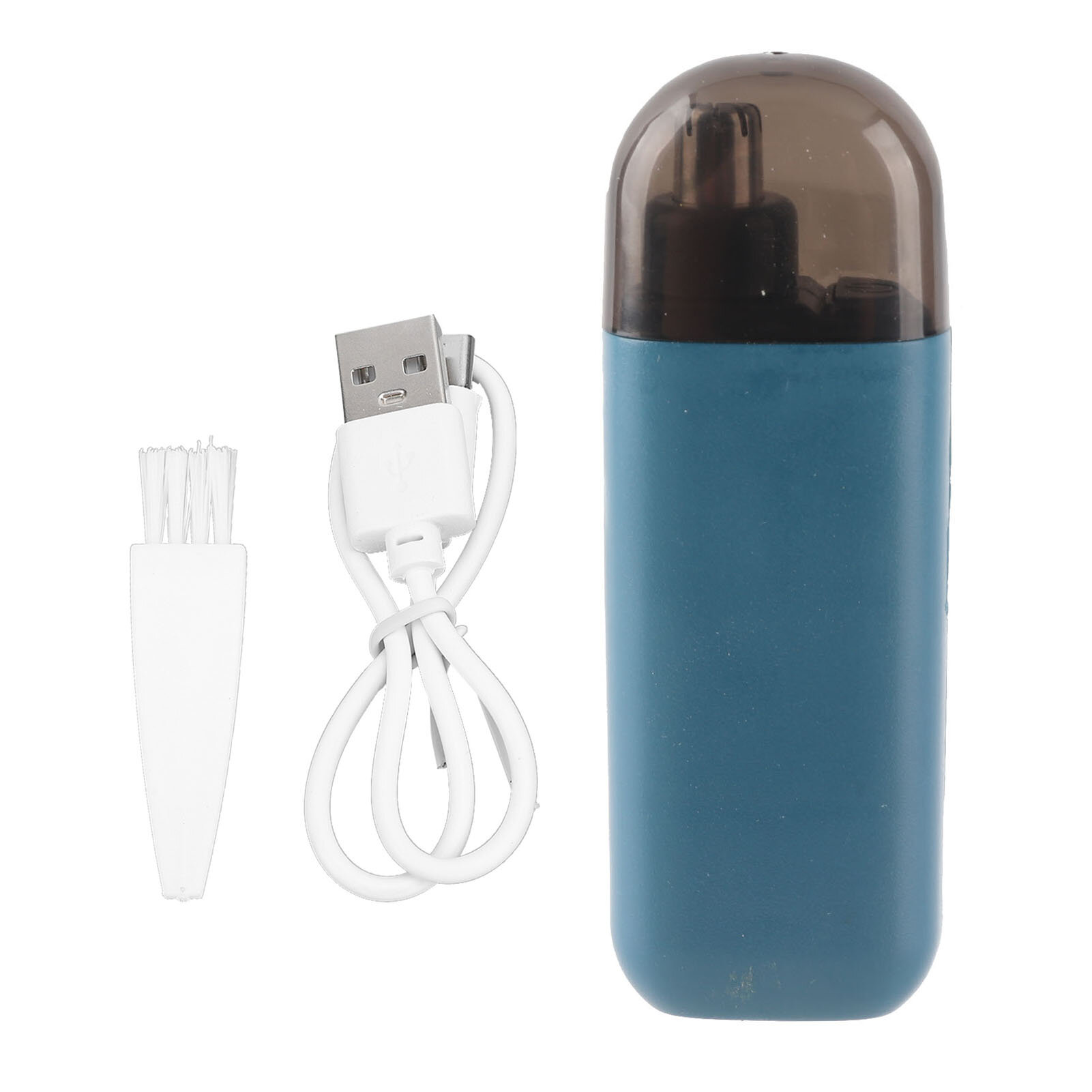 Электрический триммер для волос в носу портативный перезаряжаемый для бровей и лица синий для мужчин