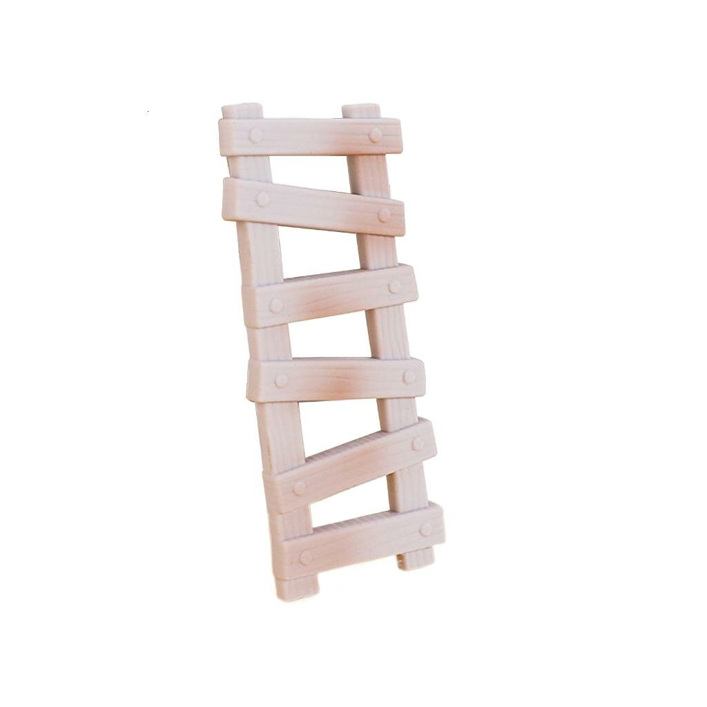 Фермерские животные для торта: силиконовые фигурки овцы, пони, свиньи, курицы, утки, светло - коричневая лестница