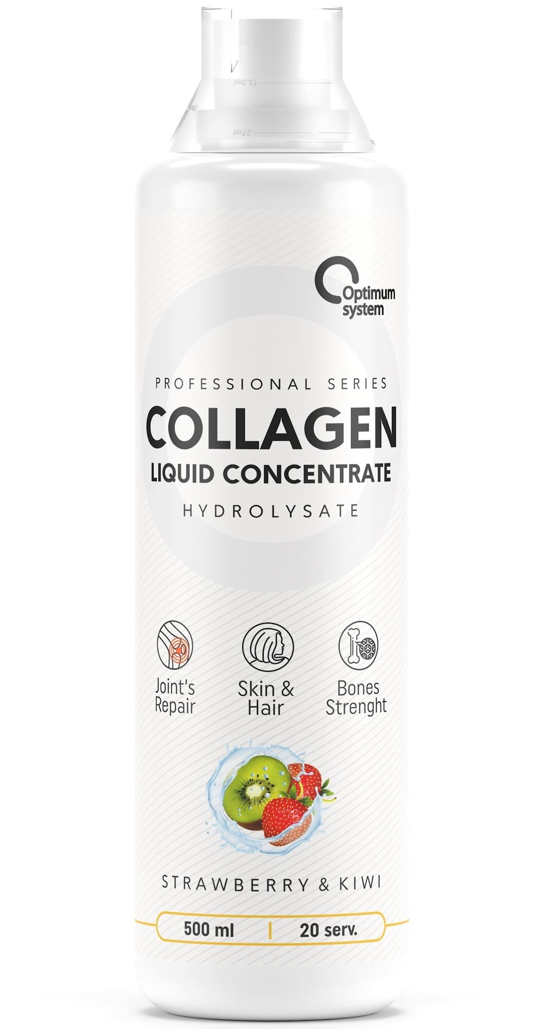 Optimum System Collagen Concentrate Liquid 500 мл (Клубника-Киви)