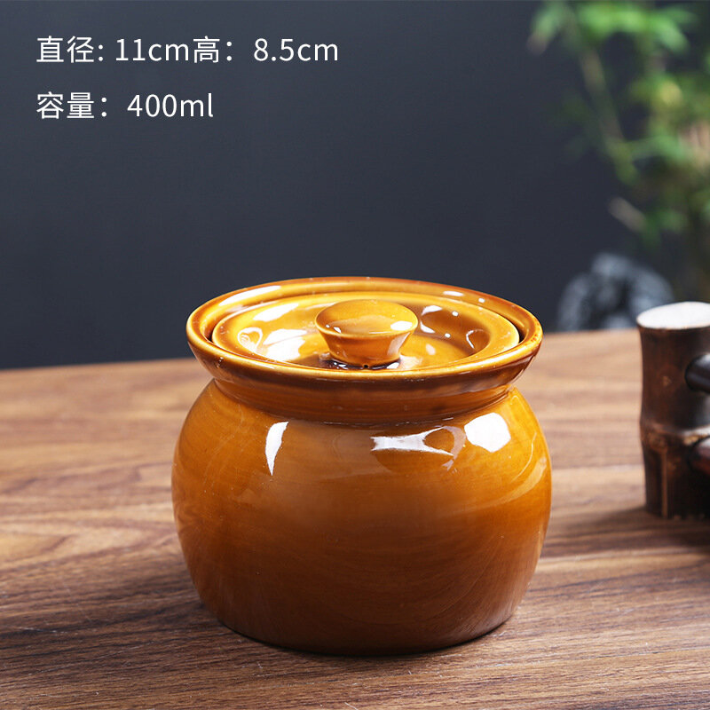 Керамическая глиняная кастрюля для тушения с крышкой, водосепаратор, миска для закусок в отеле и ресторане, суповая чашка, китайский стиль домашней кастрюли для тушения