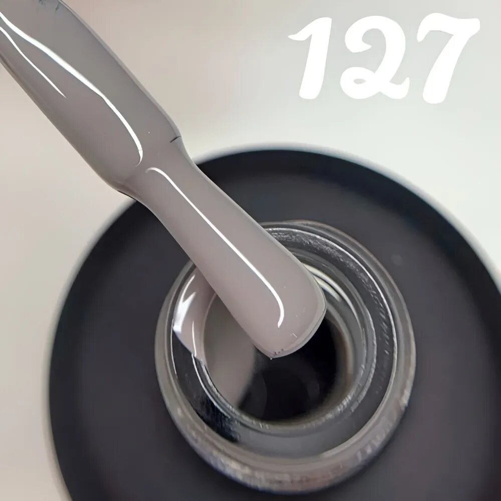 Sova De Luxe Гель-лак, цвет серый, оттенок 127, глянцевый, 15мл.