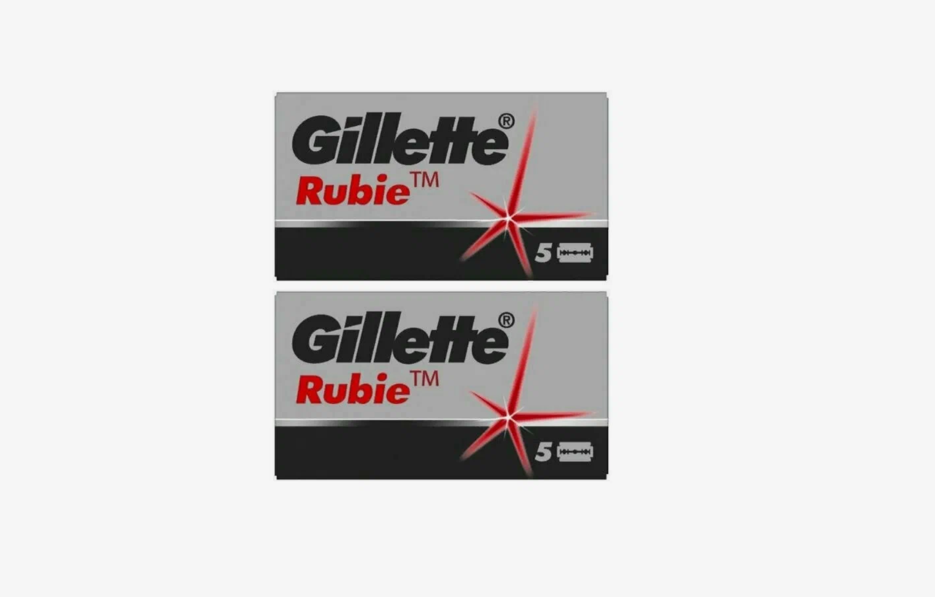 Лезвия для Т-образного станка Gillette Rubie, 10 шт.