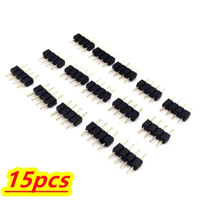 4 штырьковый адаптер для фотовспышки, двойной разъем для RGB 5050 3528 2835