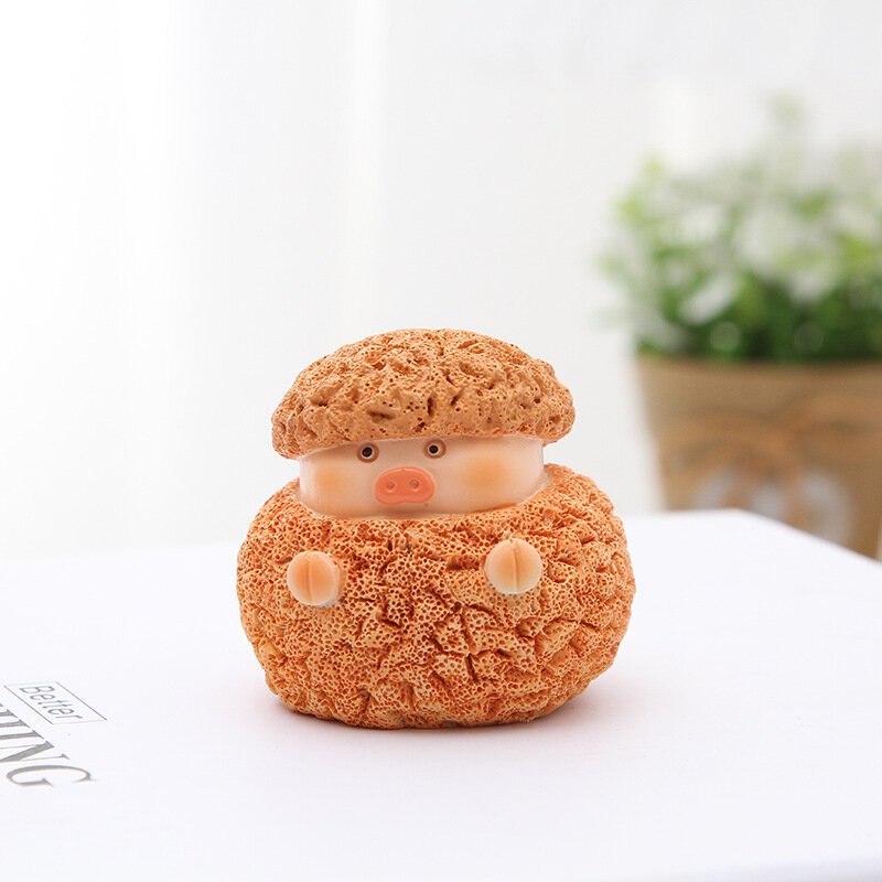 Милый свинка, украшение для автомобиля, декор для интерьера, настольная фигурка свинки из смолы, украшение для торта