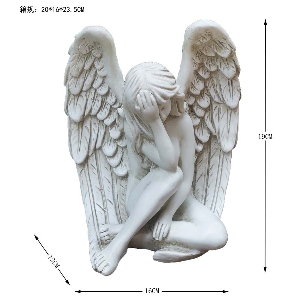 Винтажная садовая фигурка из смолы, статуэтка девушки для сада и двора, ангел искупления, декоративное изделие