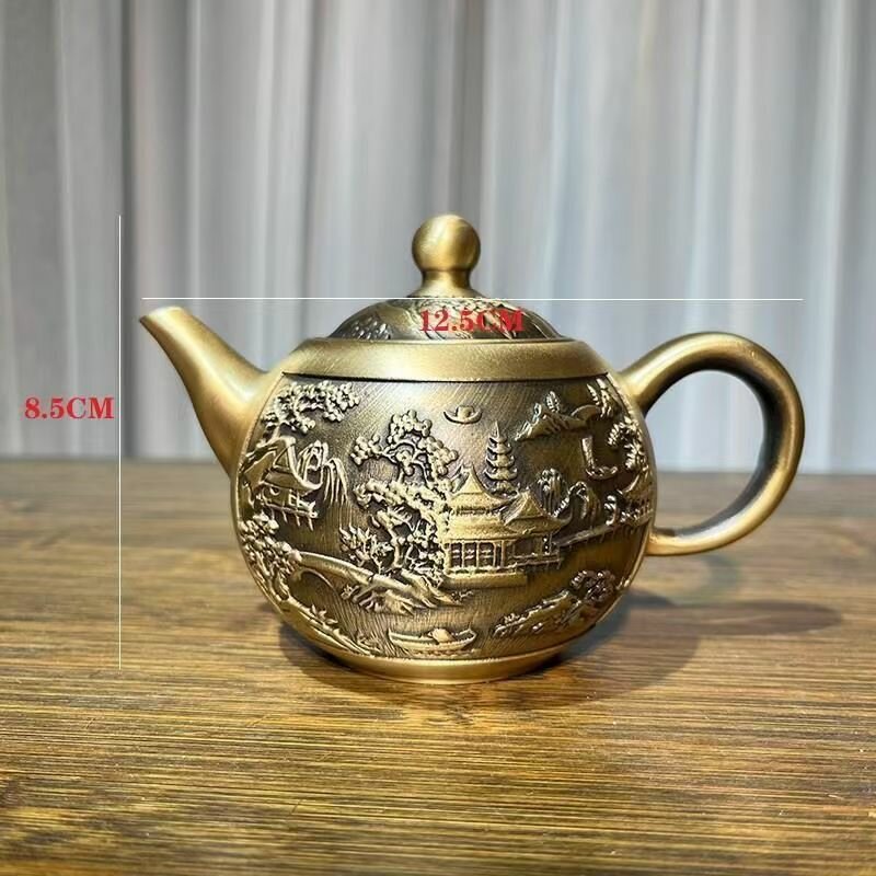 Чайник заварочный Light, медь, термоизолированная ручка, золотистый цвет, 0,3 л
