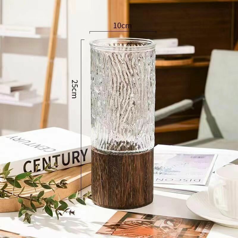 Бесплатная доставка, большая стеклянная ваза, высококачественный стиль Ins, большого диаметра, для свежих цветов, прозрачная гидропонная ваза для цветов, украшение