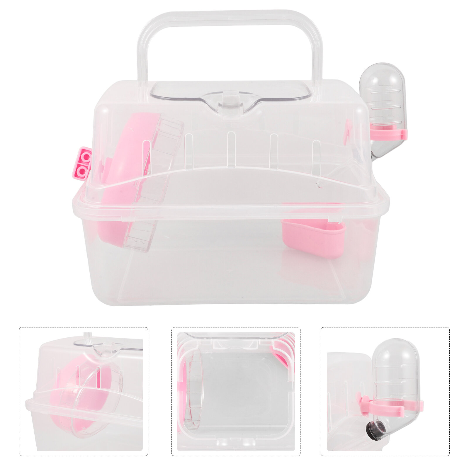 Прозрачная пластиковая переносная клетка для хомяков и мелких животных для перевозки