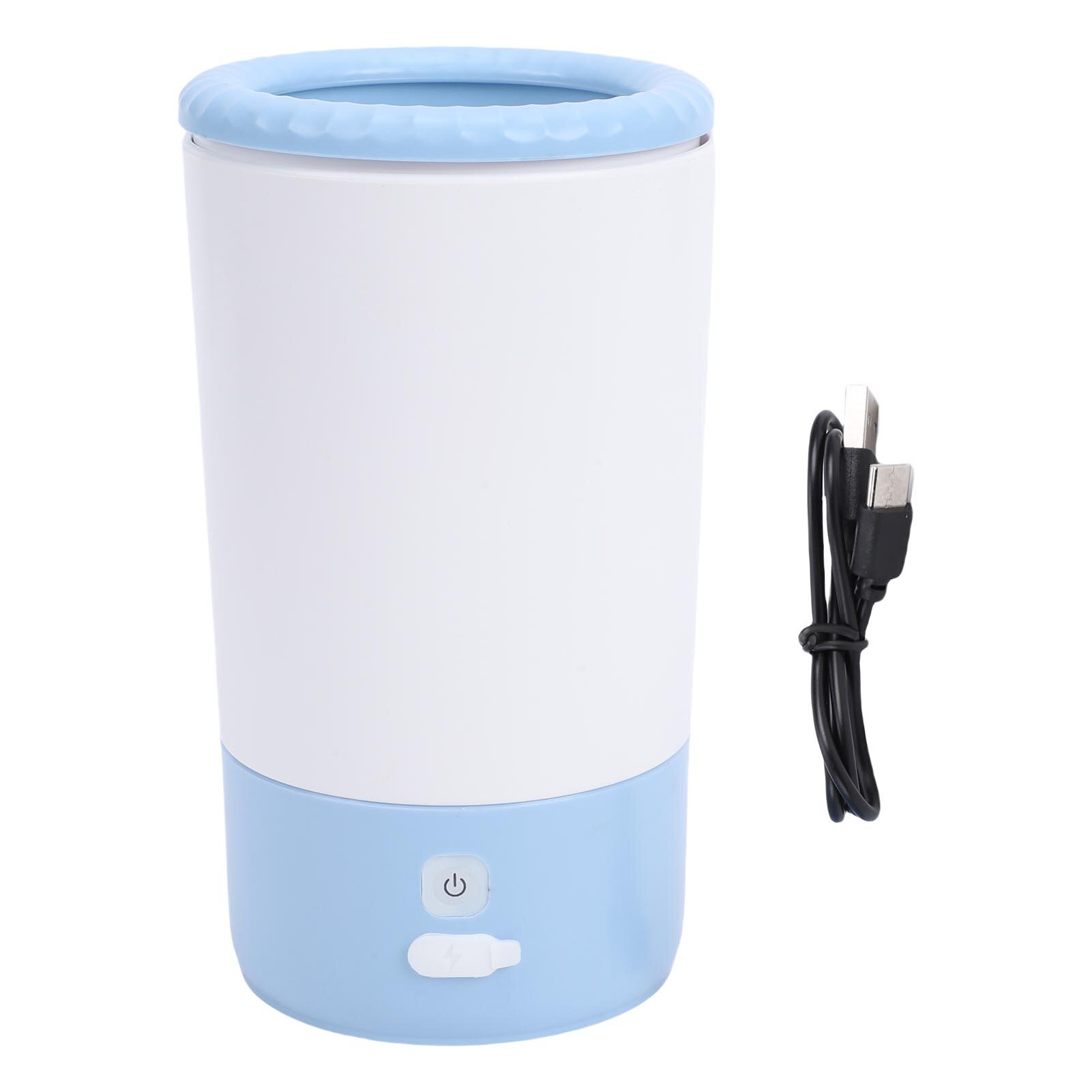 Electric Dog Foot Washer Cup One Click Start Portable Automatic Muddy Pet Foot Cleaner for Dogs Cats Blue