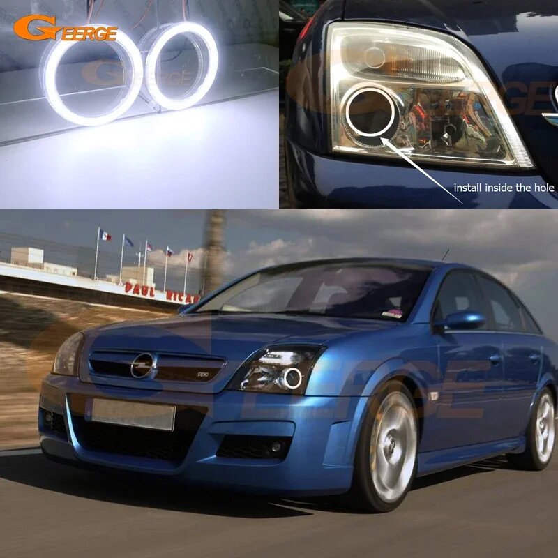 Для Opel Vectra C Pre Facelift 2002 2003 2004, ультра яркий COB светодиодный комплект «ангельские глазки» Halo Rings