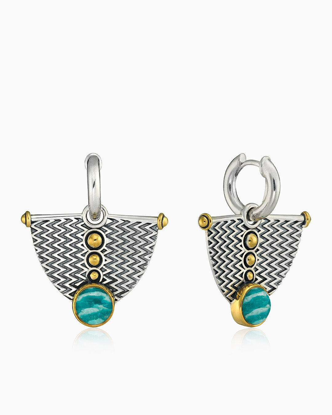 Подвеска для серег, серебро, 925 проба, амазонит