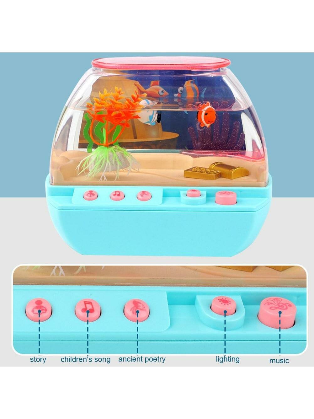 Мини-аквариум, детские игрушки для рыбалки