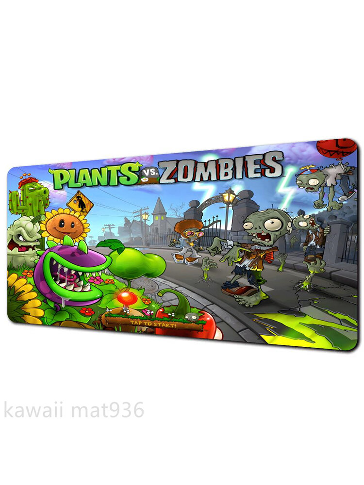 Коврик для рабочего стола Jazwares "Plants vs Zombies", нескользящий, 40 см x 90 см