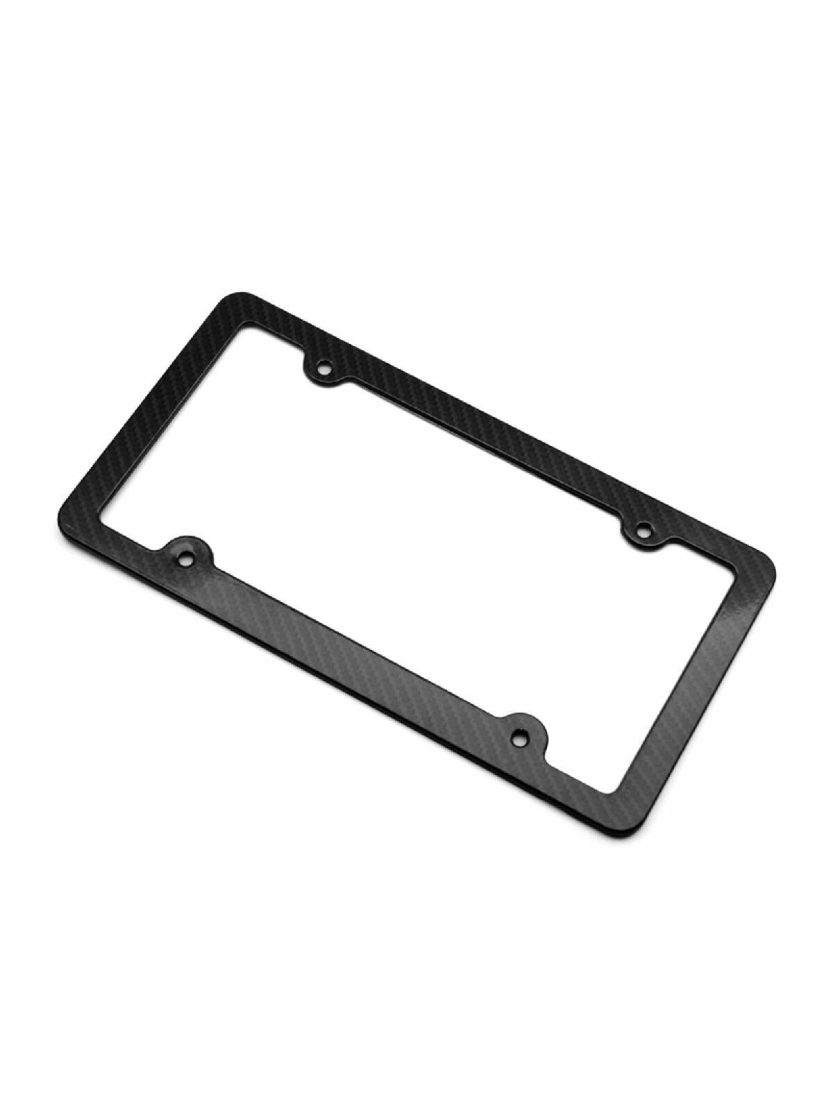 Прочная рамка номерного знака с рисунком из углеродного волокна Гладкий кронштейн номерного знака