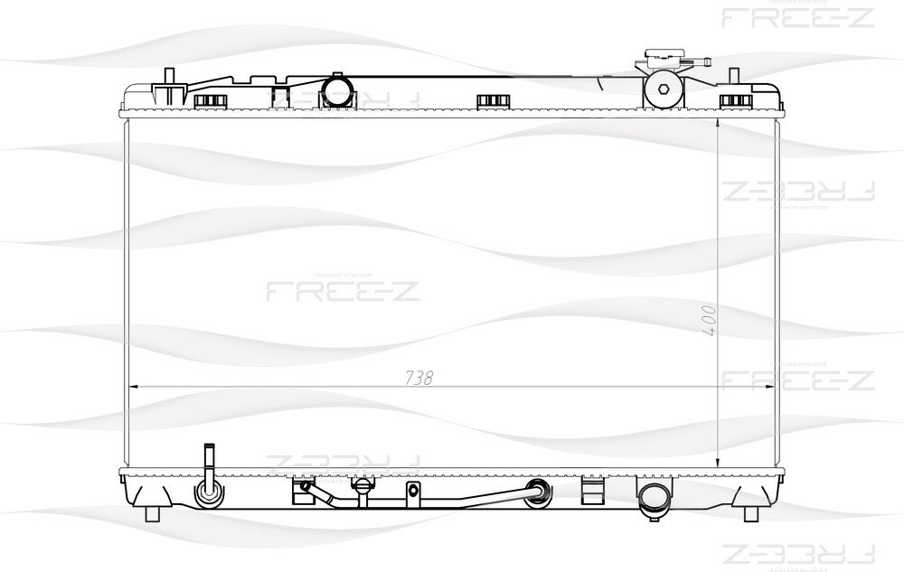 Радиатор охлаждения FREE-Z TOYOTA Camry 06-> (KK0193)