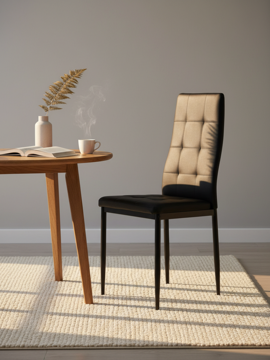 Ла Рум, Стул для кухни 4032А, черный, экокожа, для офиса и дома