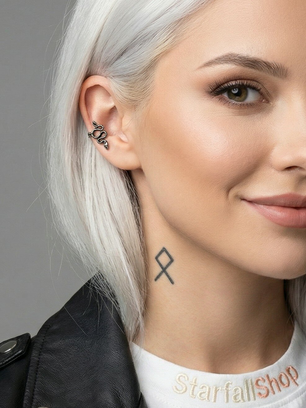 Моносерьга, славянский оберег, фианит, металл