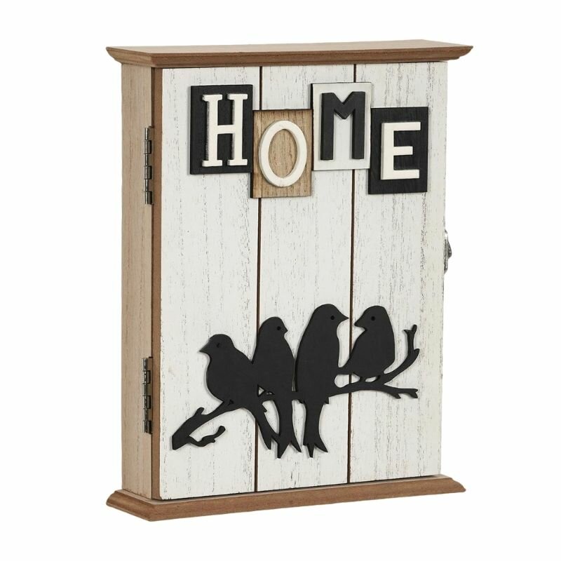 Настенный деревянный ящик для хранения ключей в комнате-black bird key box
