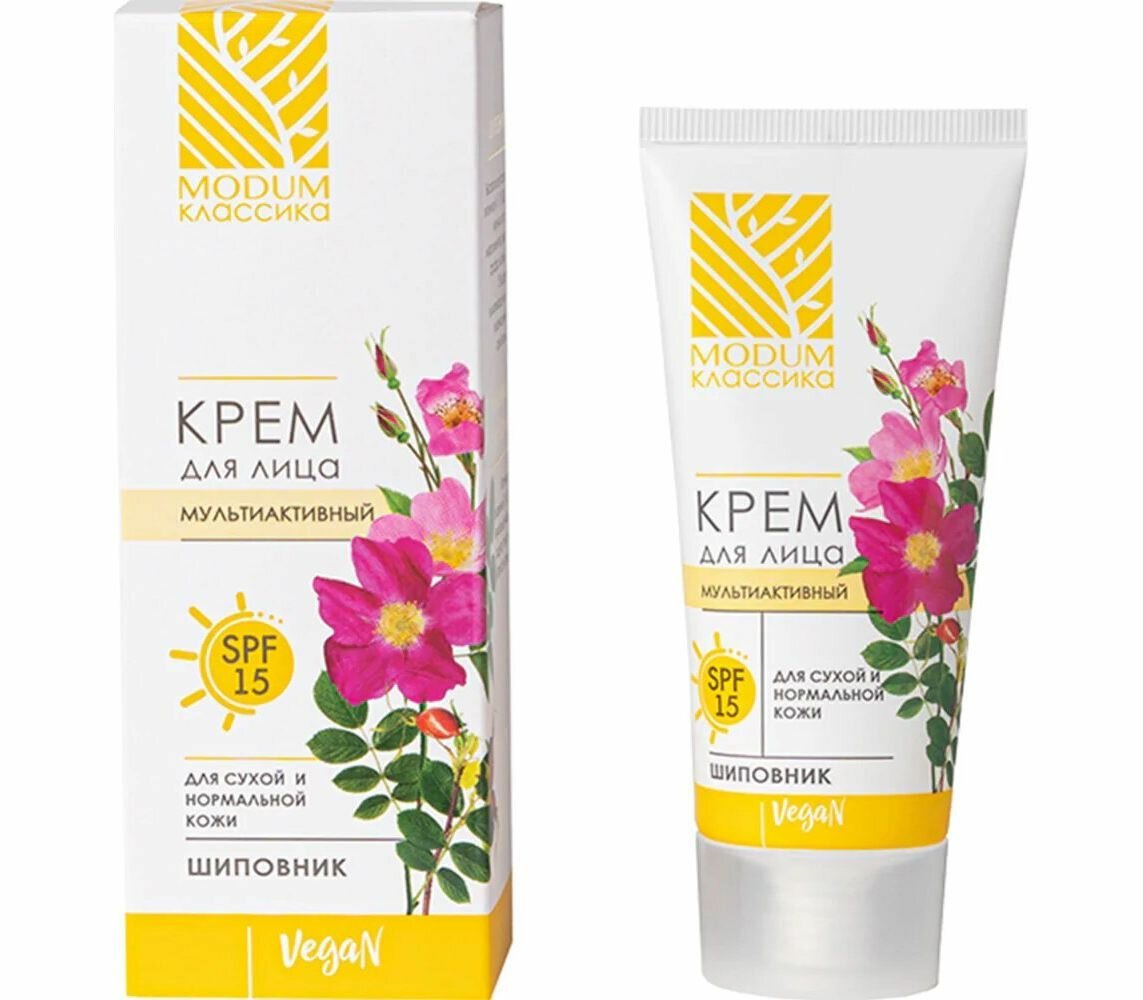 Modum Крем для лица классика мультиактивный Шиповник SPF 15 для сухой и нормальной кожи 50 г