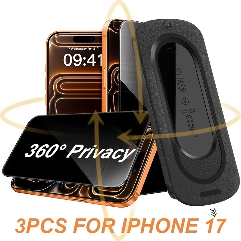 Защитная пленка 360° для iPhone 17 Pro Max, 3pcs-360AS-17pro