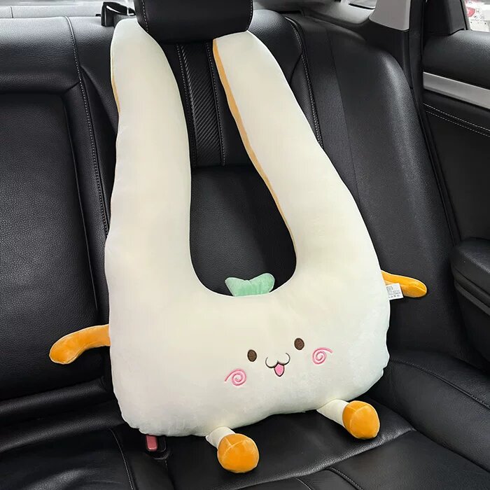 Подушка и накидка для автомобиля 2-в-1, милая детская подушка, накидка на ремень безопасности для младенцев, подушка