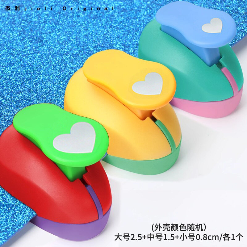 Инструмент для тиснения Jerry Effort-Saving, набор для детского творчества в детском саду, машина для вырубки, печатная машина, круглая и сердечная формы, маленький размер