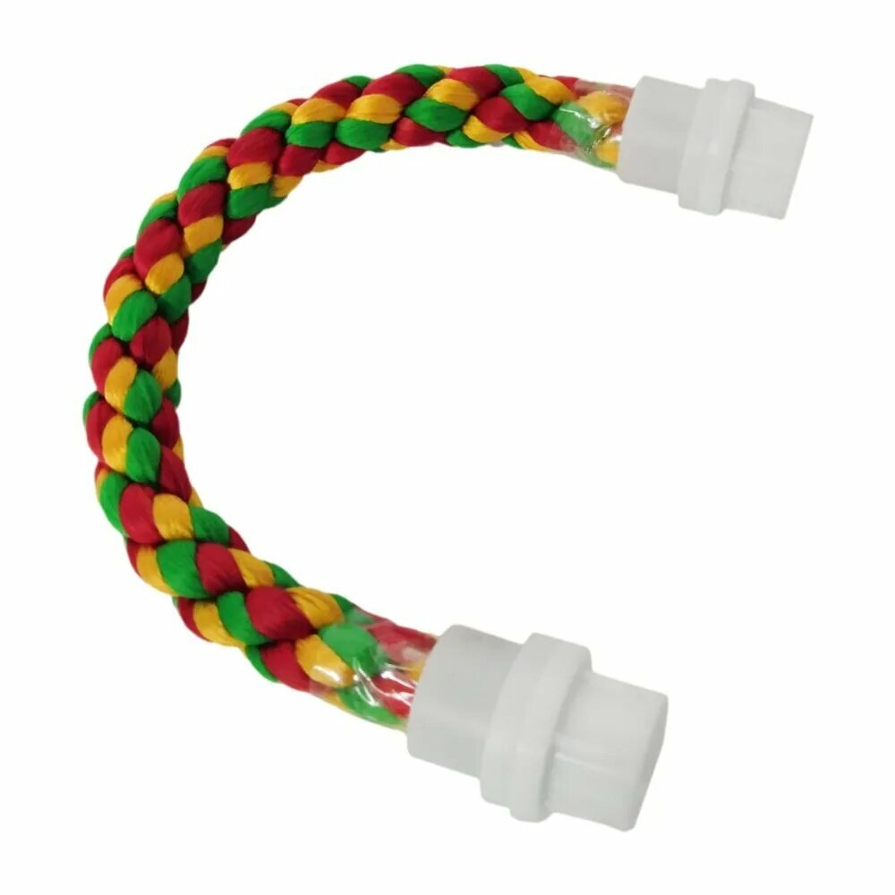 Веревочная жердочка для птиц, канат для попугаев, игрушка для лазания и стояния, для неразлучников, волнистых попугайчиков, канареек, 30 см