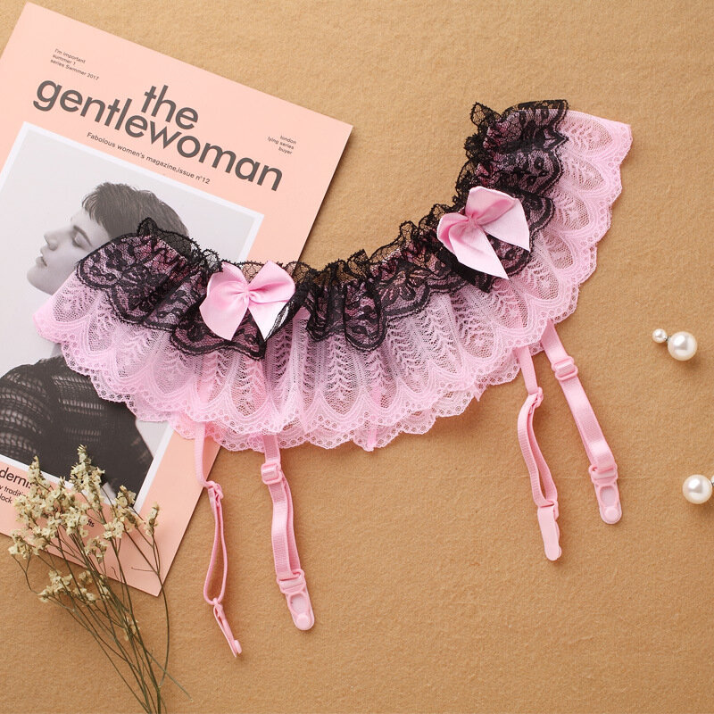 Европейский и американский сексуальный пояс для чулок, двойной слой кружева, соблазнительный пояс для чулок, комплект без трусиков 9922