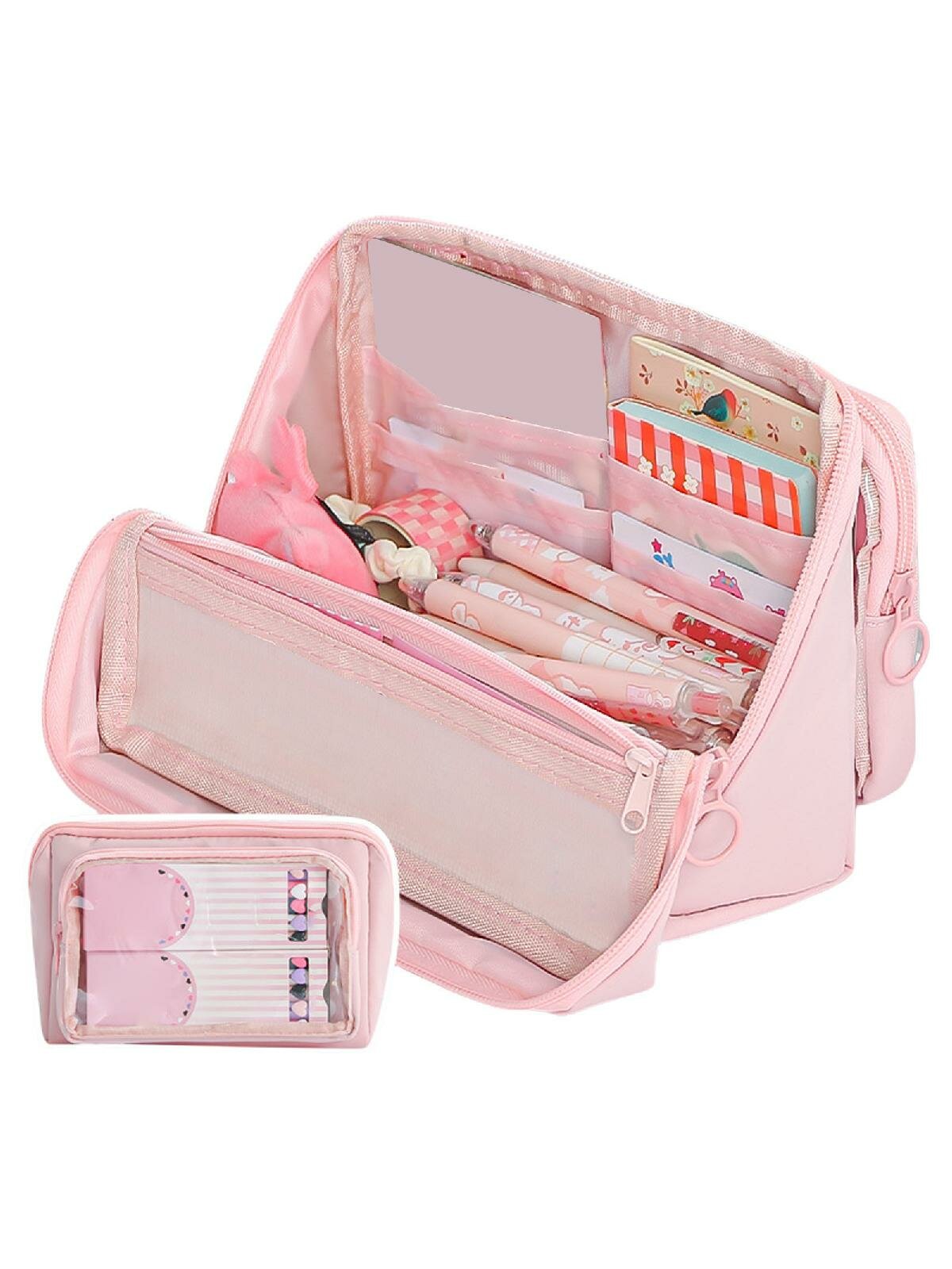 Пенал большой емкости Многослойная сумка для карандашей Съемные чехлы для карандашей