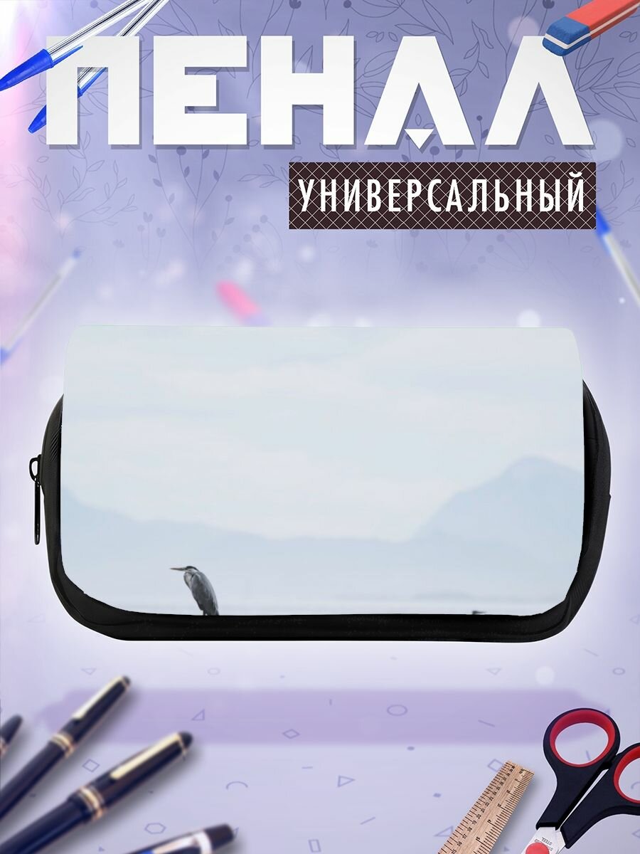 Школьный пенал птица море