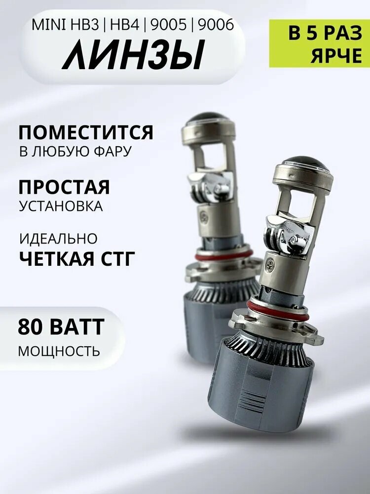 MADINSON Лампа автомобильная HB3/HB4, HB3, 2 шт. арт. LED-LINZ-HB3/HB4