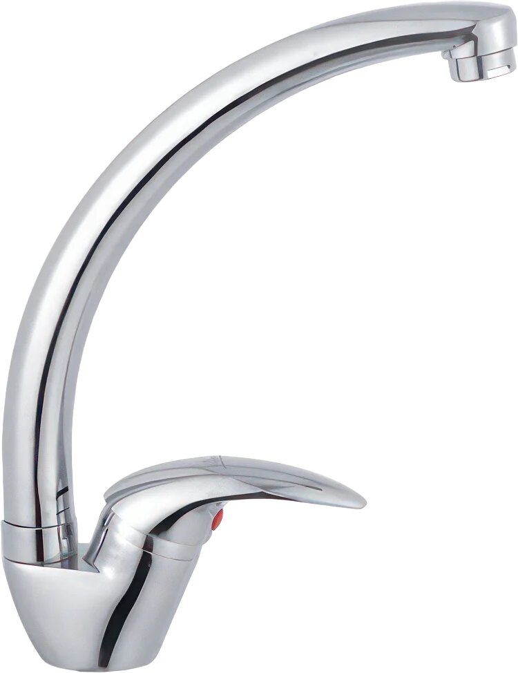 Смеситель для кухни Ledeme H38-B L4138-B с поворотным изливом, хром, глянцевый, однорычажный, с керамическим картриджем
