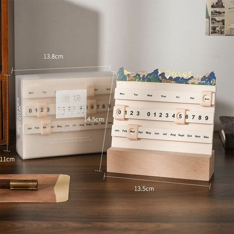 Вращающийся вечный календарь 2025, настольный календарь, офисный настольный декор, вращающийся DIY, вступительный экзамен в колледж 2024