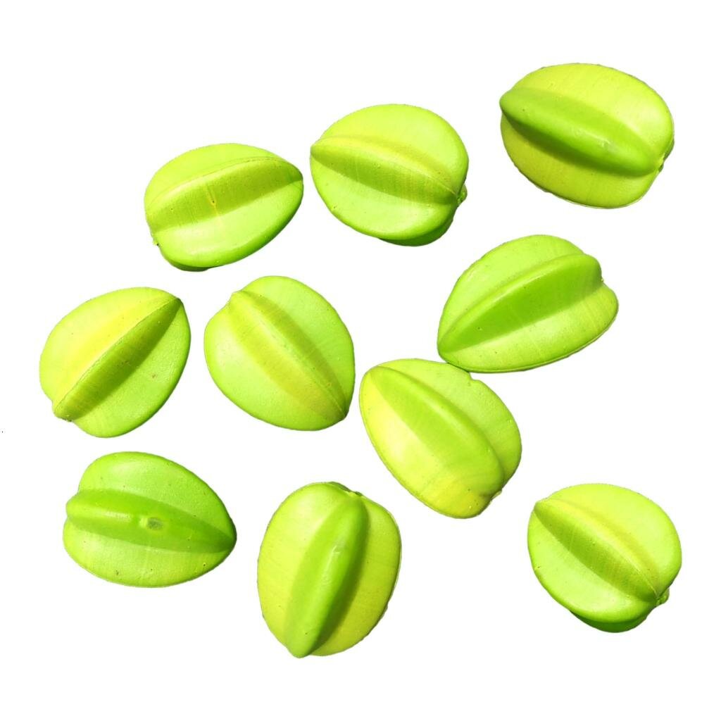 Искусственные карамболы, 10 шт, Зеленая карамбола
