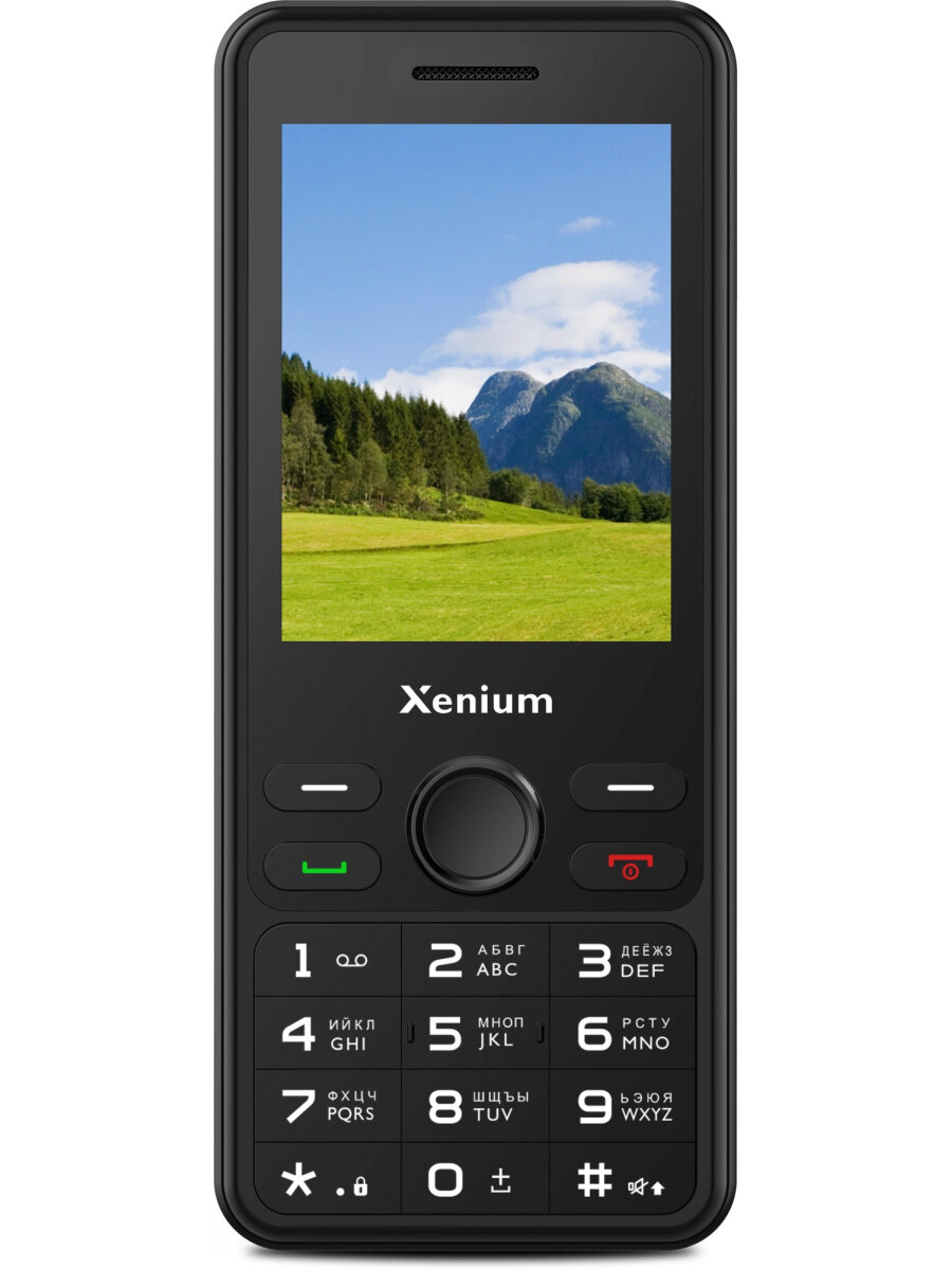 Телефон Xenium X280, 2 SIM, камера 0,3 Мп, экран 2,8", черный