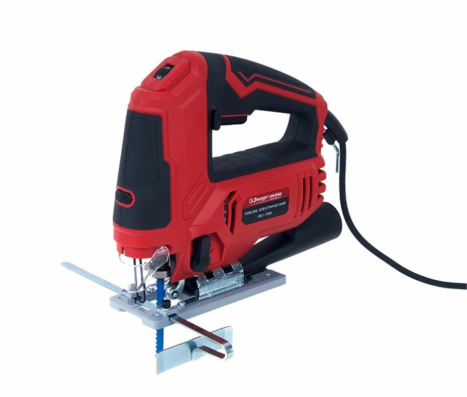 Лобзик электрический Энергомаш гарант 1000Вт, 100/10 (дер/мет), быстрозажим, Литая подошва, Двойна