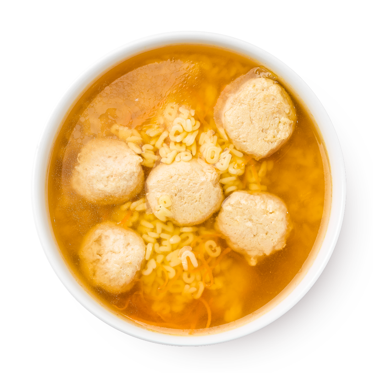 Суп с фрикадельками из курицы и индейки и пастой Алфавит «Из Лавки»