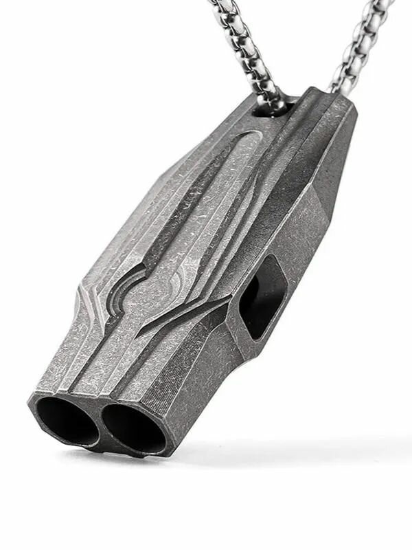 Спасательный свисток из титанового сплава Аварийный свисток 120 децибе (Titanium) stonewash