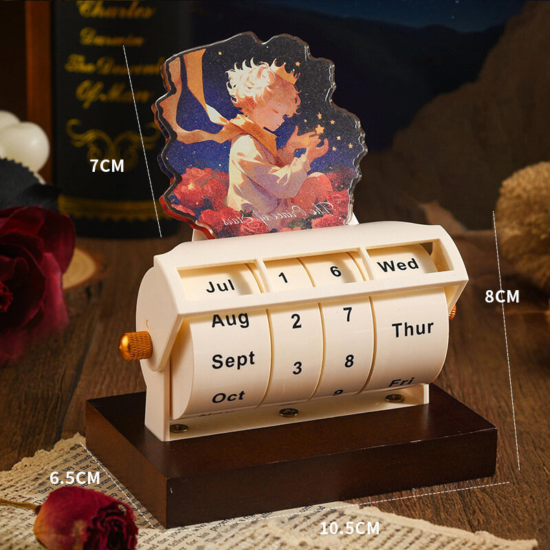 Календарь Cheer Up Duck из дерева 2026 года, настольный календарь, новая модель, вращающееся колесо, вечный календарь, механический настольный орнамент, креативный для вступительных экзаменов в среднюю школу