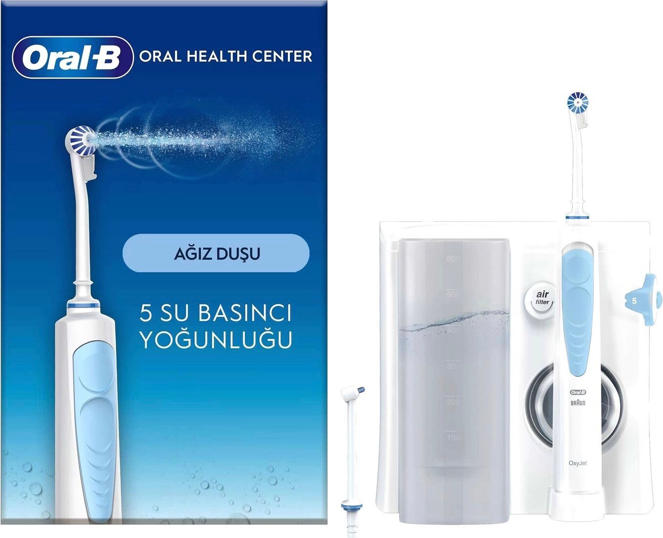 Ирригатор Oral-B OxyJet Белый MD20.020.0 (от 750 до 1350 пульсаций в минуту, контейнер для воды на 600 мл)