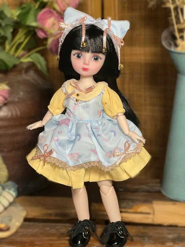 Укла Лори 30Cm, 6 часов Bhd полный набор, 20 суставов, макияж