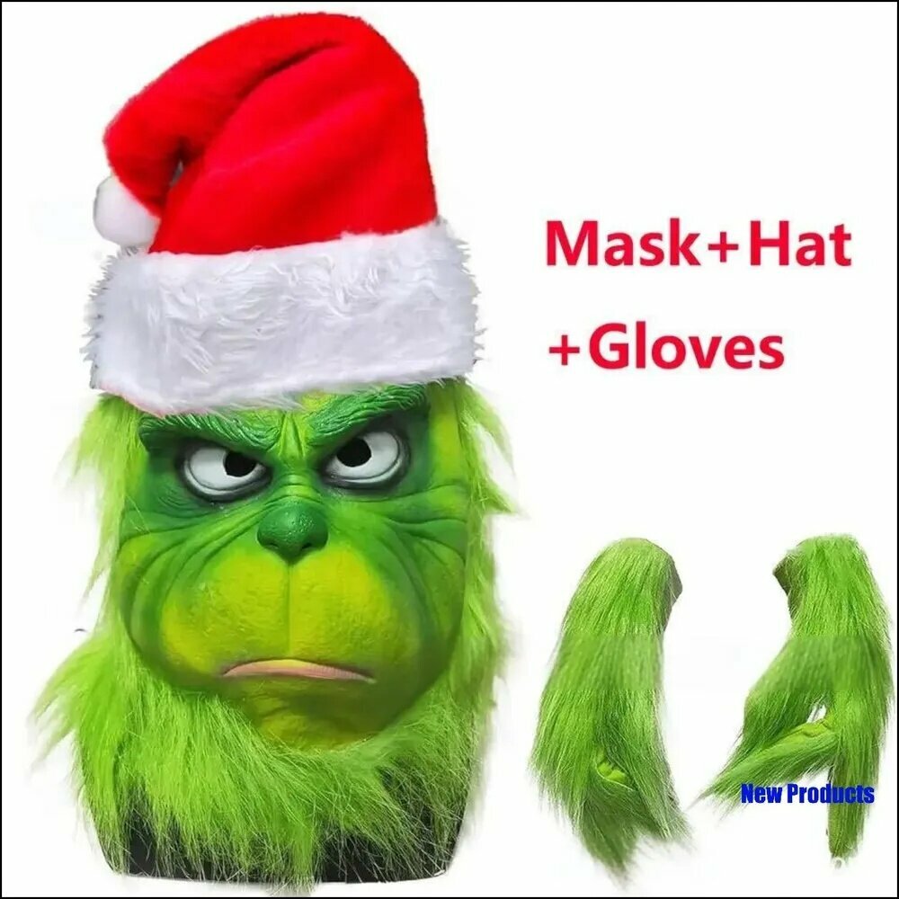 Эксклюзивный комплект Гринча, маска, перчатки