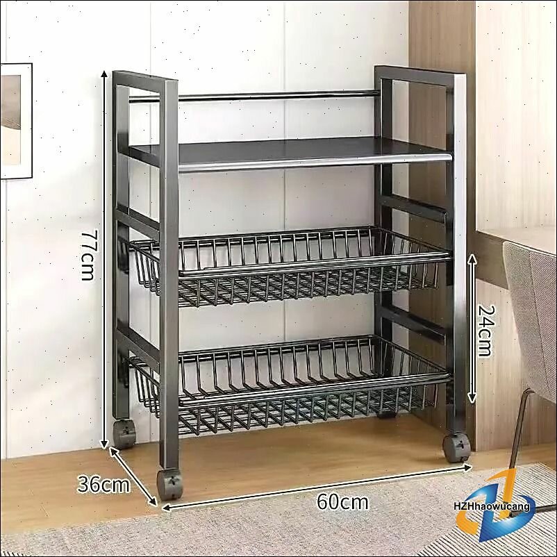 Этажерка, 3 секц, Сталь, 60х36х77 см