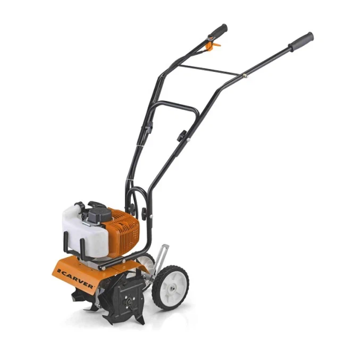 Культиватор бензиновый CARVER T-300 (01.006.00006) мини, оранжевый/черный, 2х тактный, 2 л. с. (1,5 кВт)