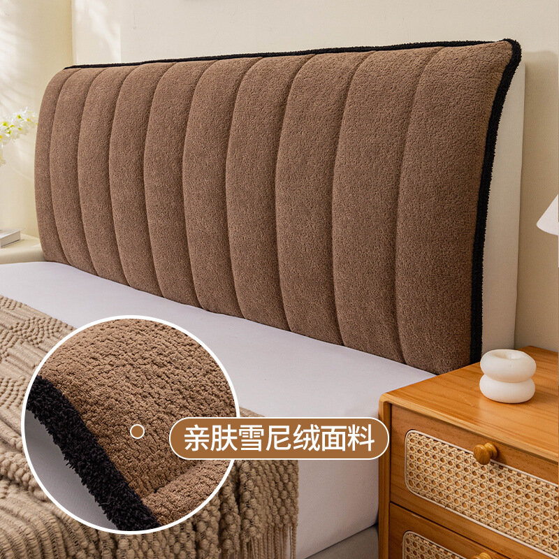 2025 Осень Зима Ченилловый Вельветовый Чехол для Прикроватной Тумбочки Высококачественный Эластичный Полный Охват Утолщенный Антиударный Всесезонный Чехол для Прикроватной Тумбочки